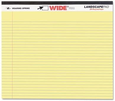 Landscape Format Writing Pad, College Ruled, 11 X 9-1/2, 40 Sheets/Pad ...