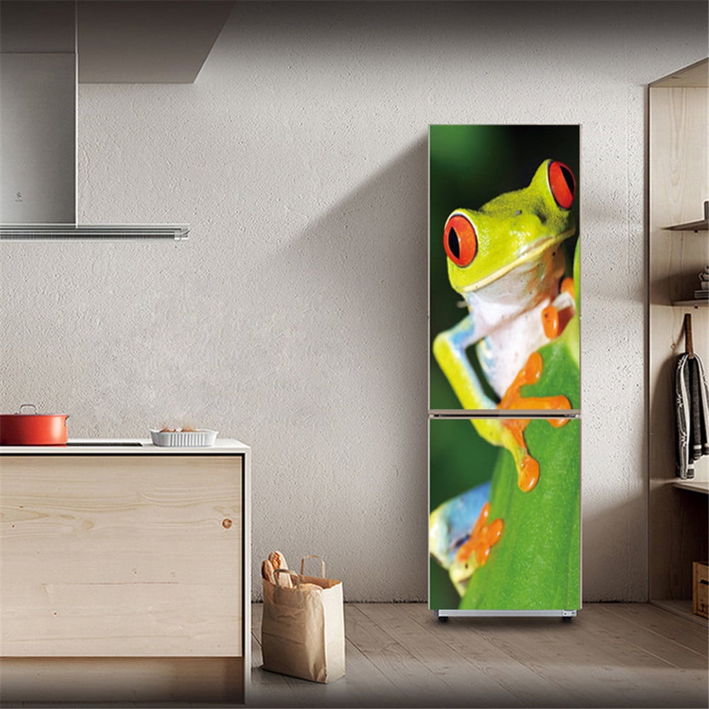 Landscape Fridge Stickers Refrigerator Cover Door Plant Sea Vinyl Self ...