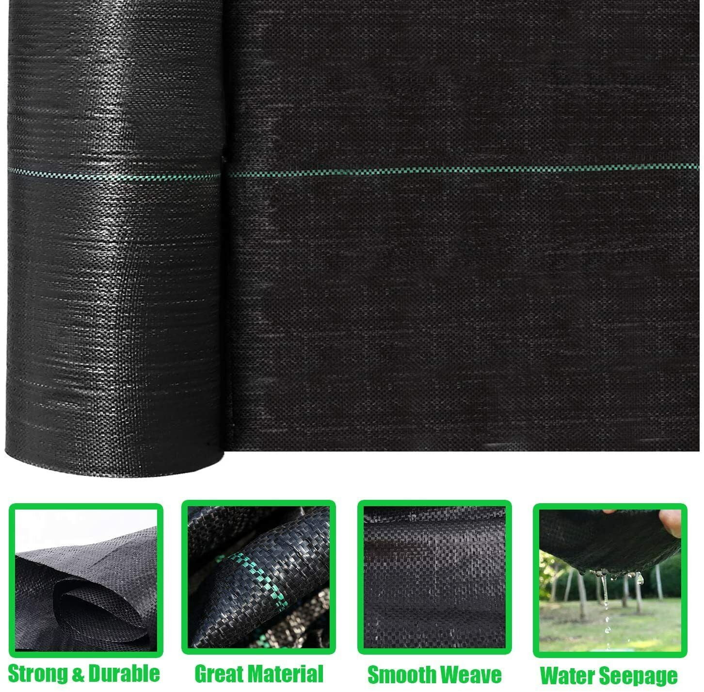 Landscape Ground Cover Heavy Duty PP Woven Weed Barrier Plastic Mulch ...