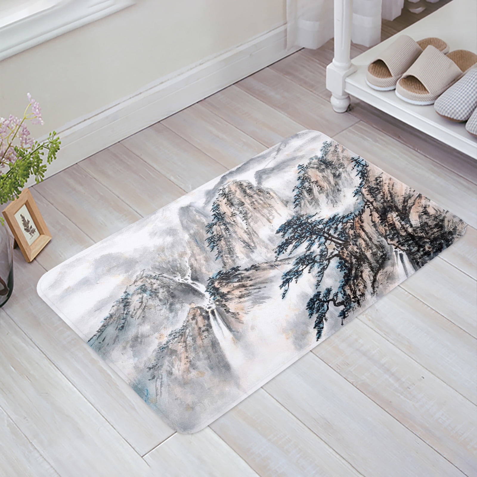 Landscape Ink Painting Bathroom Mat Corridor Carpet Kitchen Mat ...