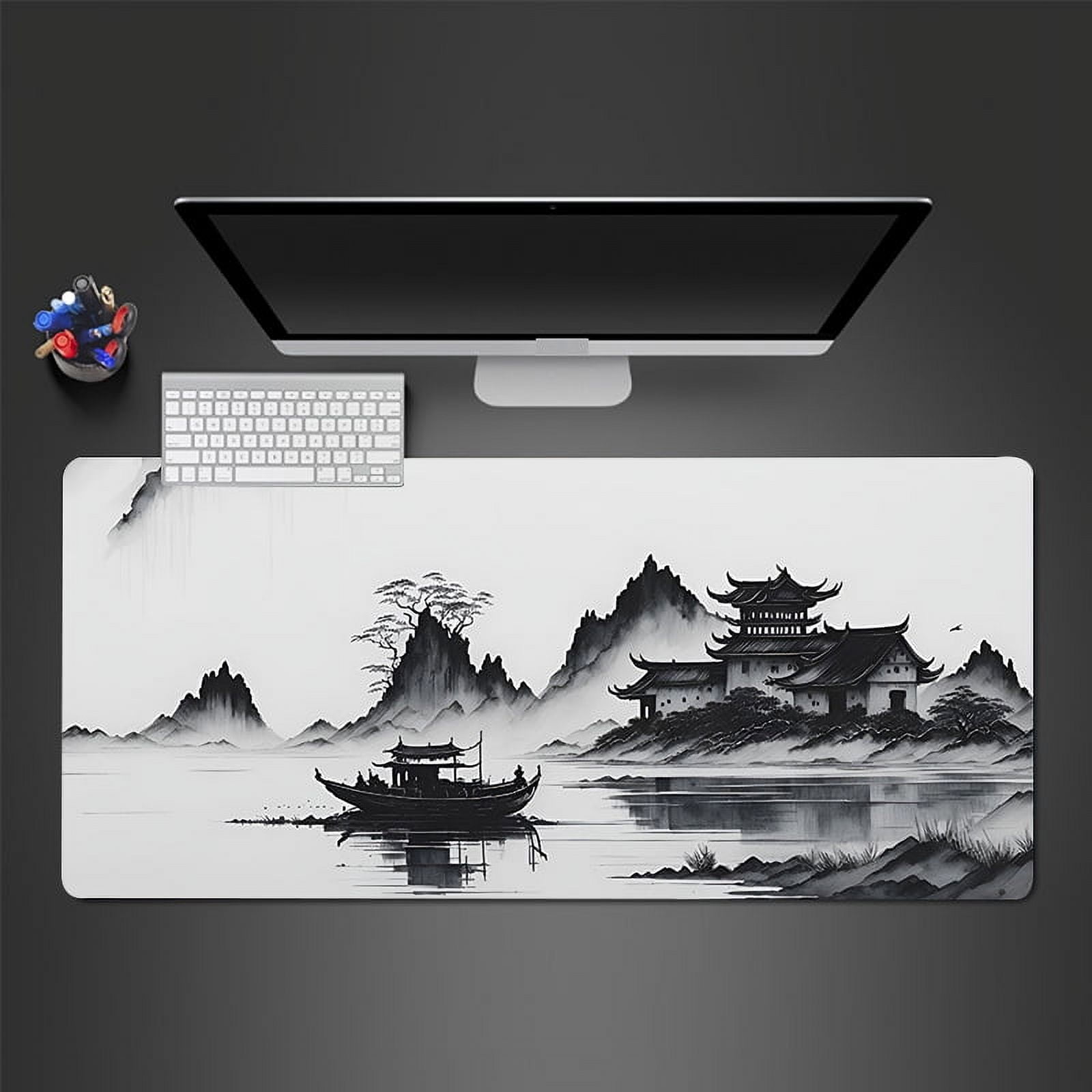 Landscape Ink Painting Large Gaming Mouse Pad Computer HD Keyboard Pad ...