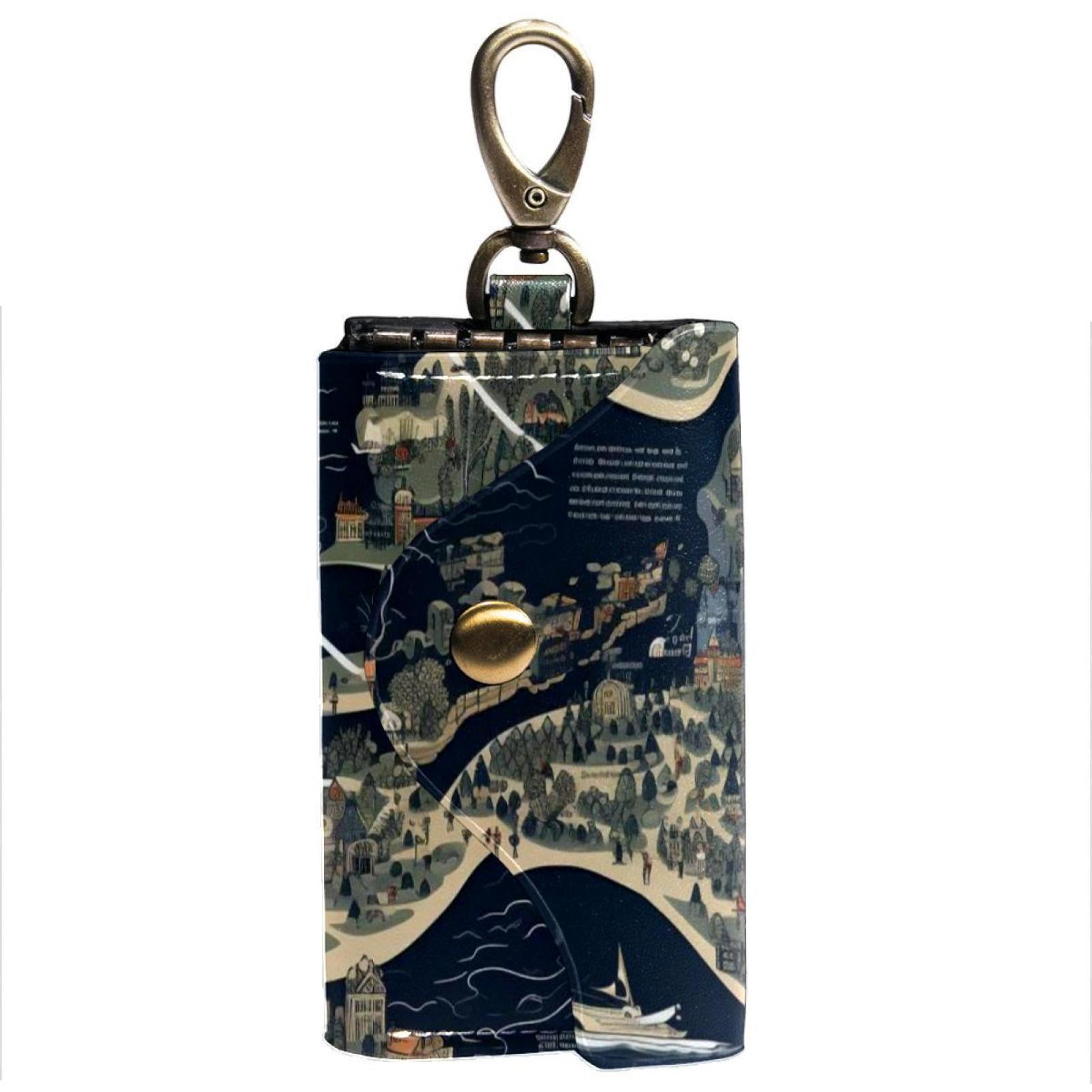 Landscape Key Organizer Car Key Case Key Wallet with 6 Hooks and Side ...