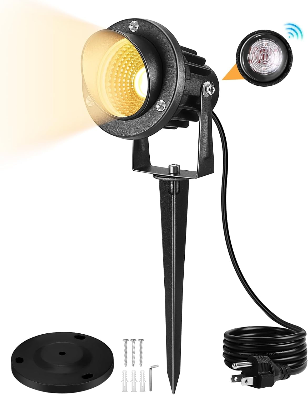 Landscape Lighting - 10W Dusk to Dawn Outdoor LED Spotlight with ...