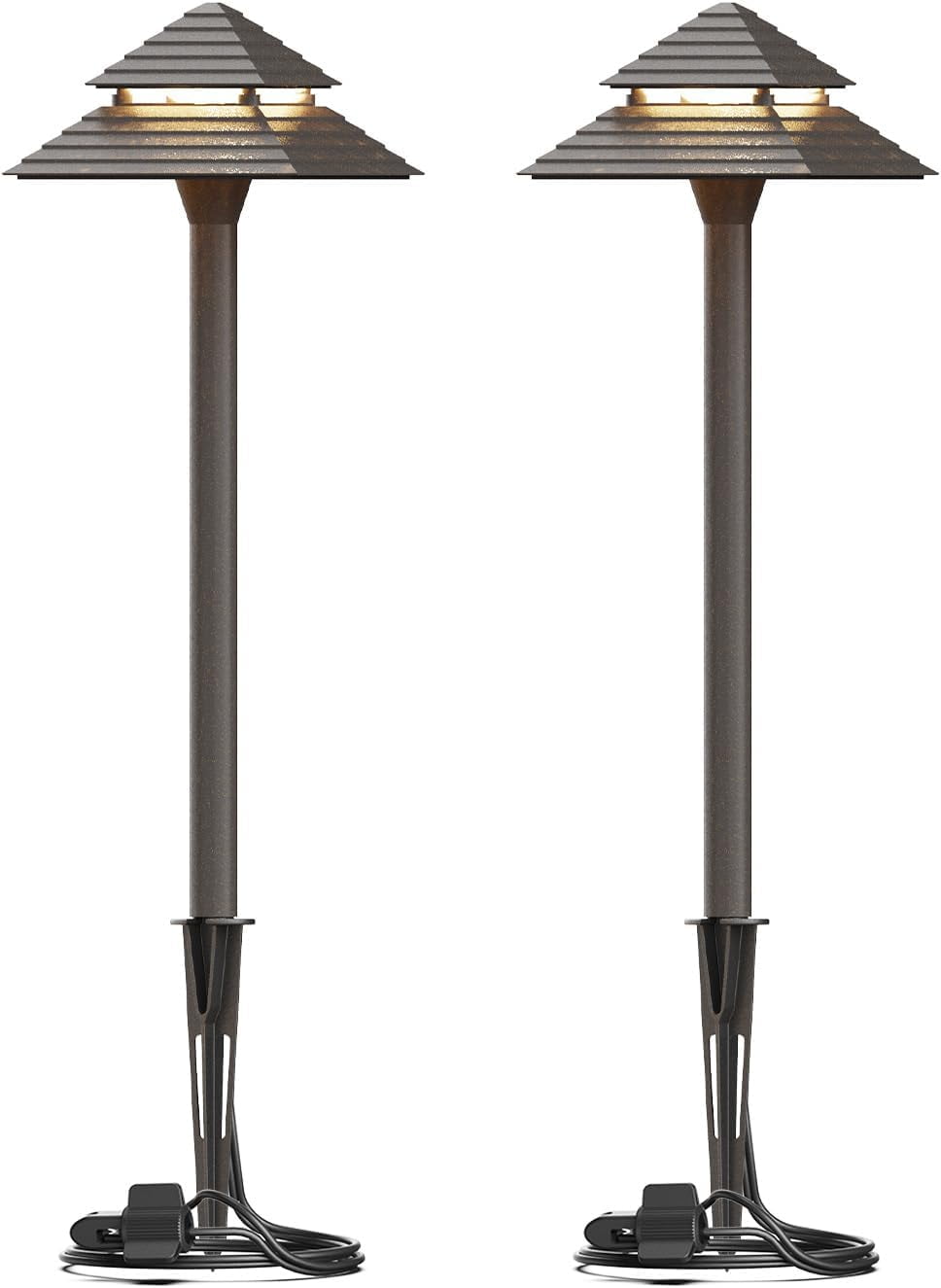 Landscape Lighting 2PK Low Voltage Landscape 2-Tier Pagoda Pathway ...