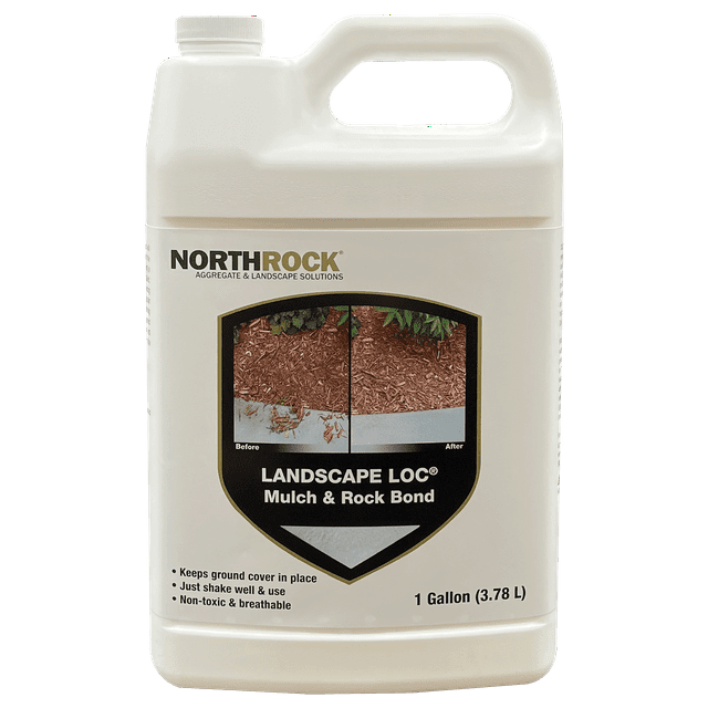Landscape Loc Outdoor Adhesive - Glue for Mulch, Rock, & Bark, Dries ...