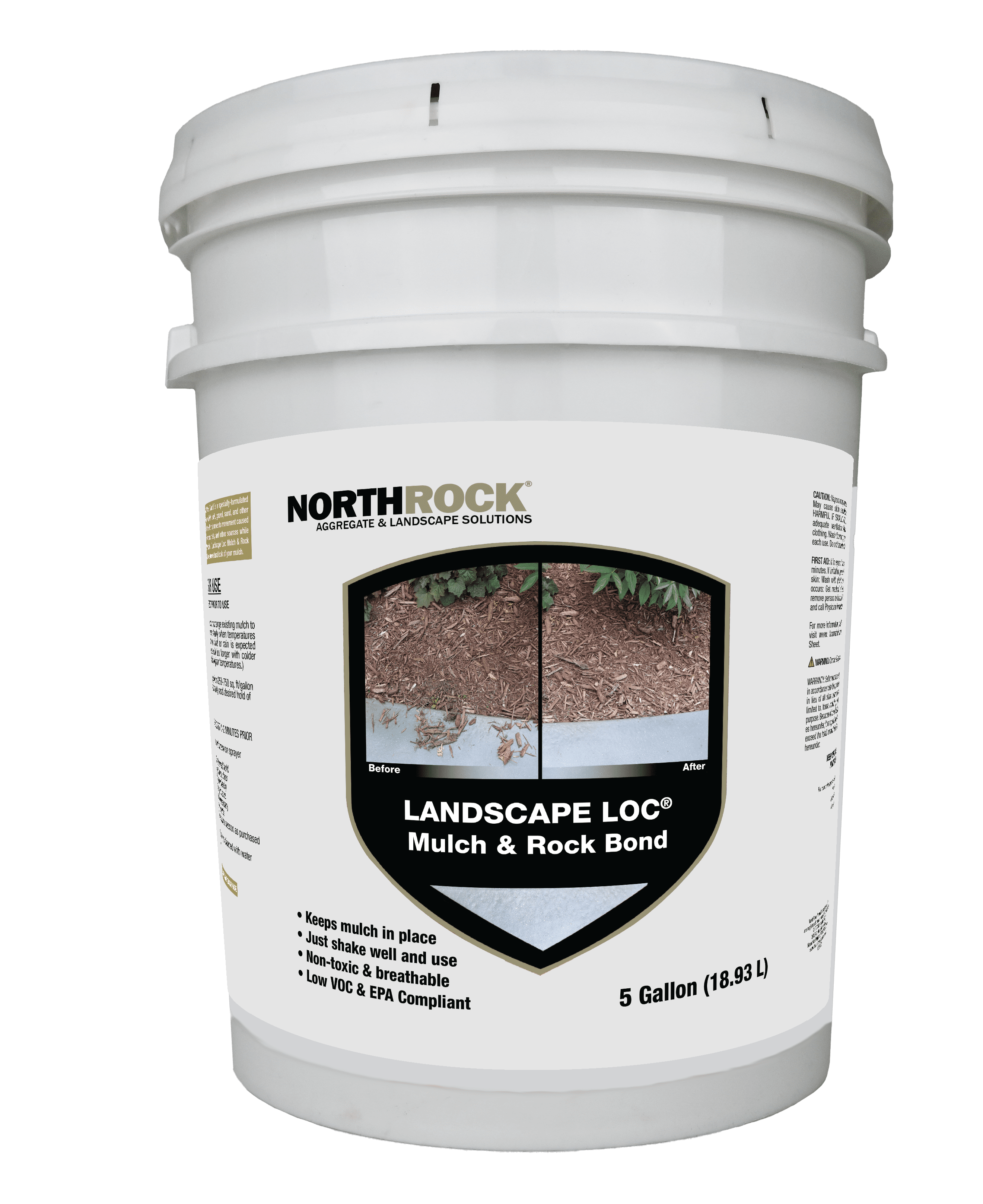 Landscape Loc, Mulch & Rock Bond, 5 Gallon, Dries Clear - Walmart.com
