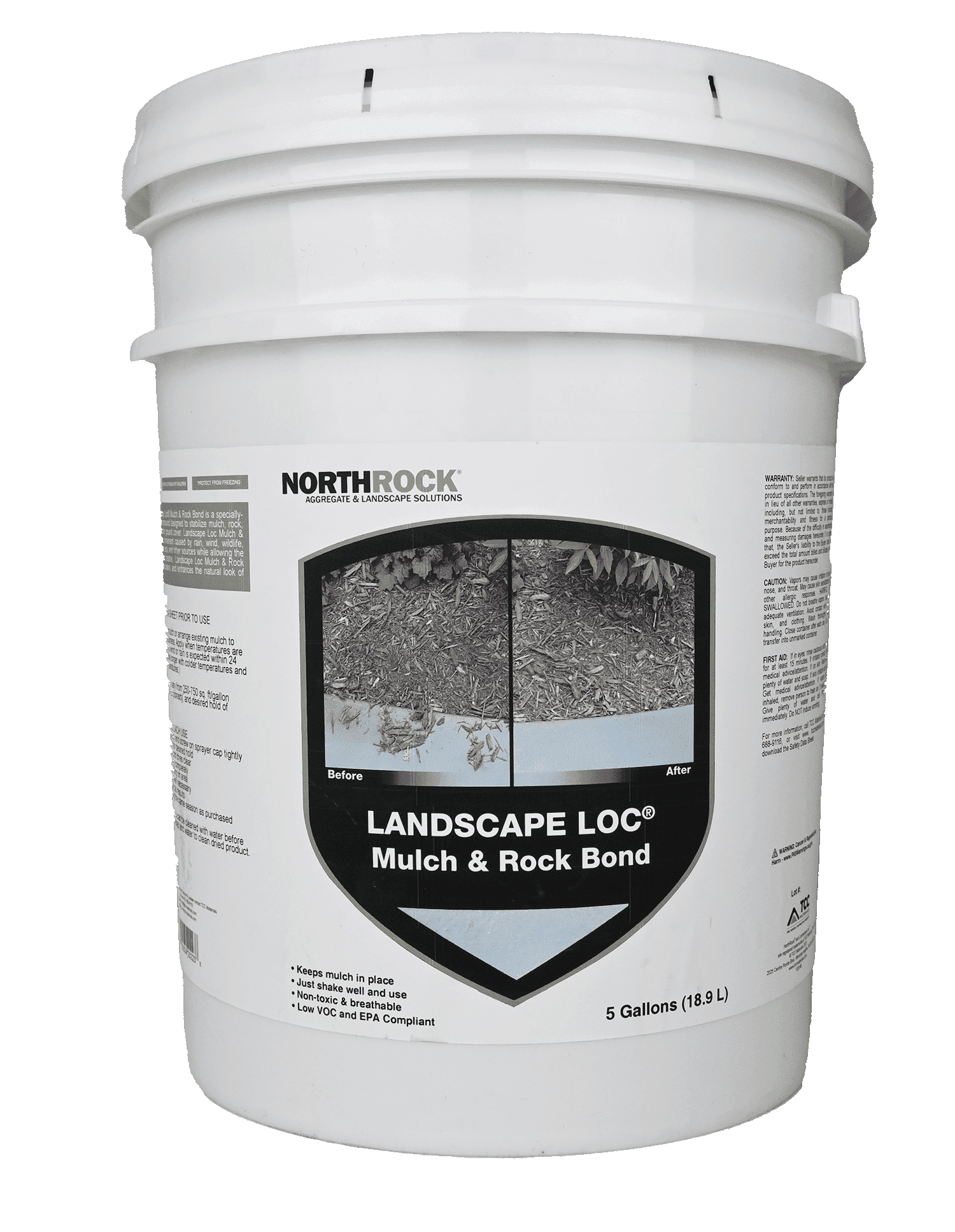 Landscape Loc Mulch & Rock Bond - Binds Mulch, Rock, Bark, & Pea Gravel ...