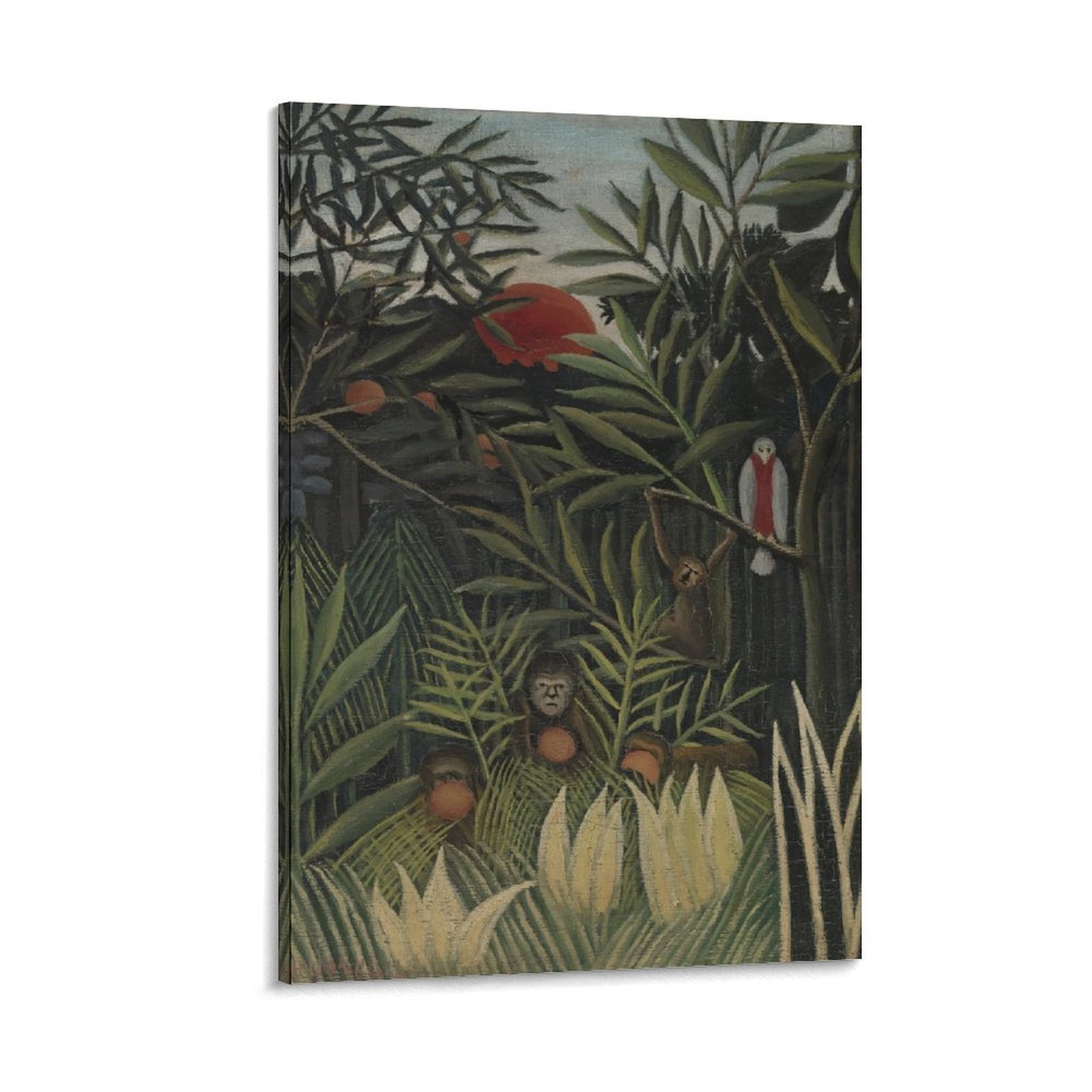 Landscape with Monkeys by Henri Rousseau Painting Poster Posters Art ...