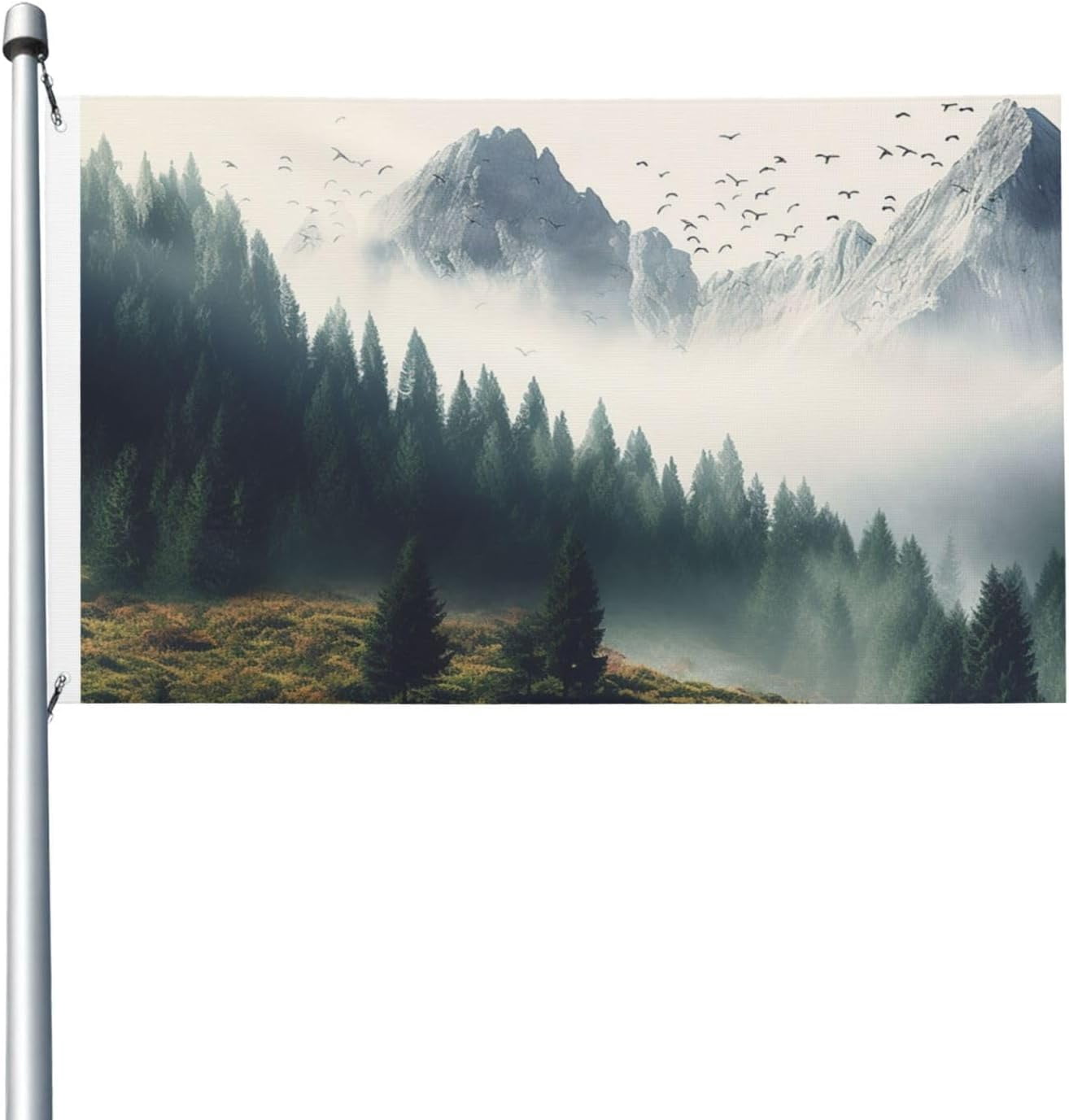 Landscape Mountain Flag 4x6 ft Flags for Outside Funny Banner Garden ...