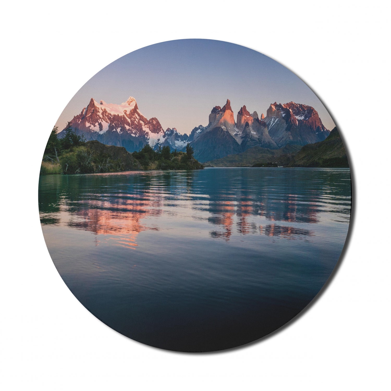Landscape Mouse Pad for Computers, Lake Water Reflection Foothill ...