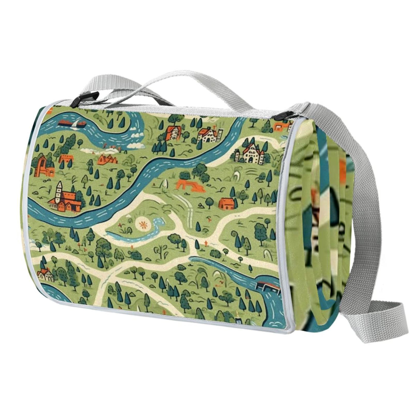 Landscape Outdoor Canvas Picnic Blanket Waterproof and Foldable Mat ...