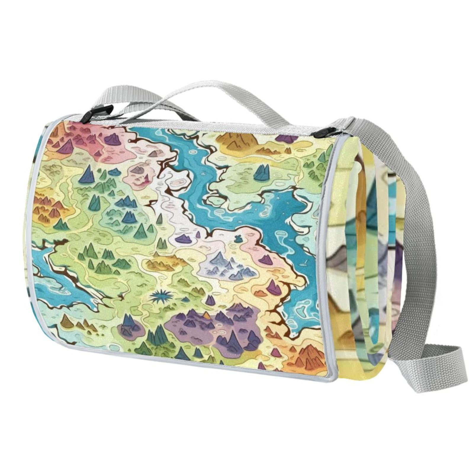 Landscape Outdoor Canvas Picnic Blanket Waterproof and Foldable Mat ...