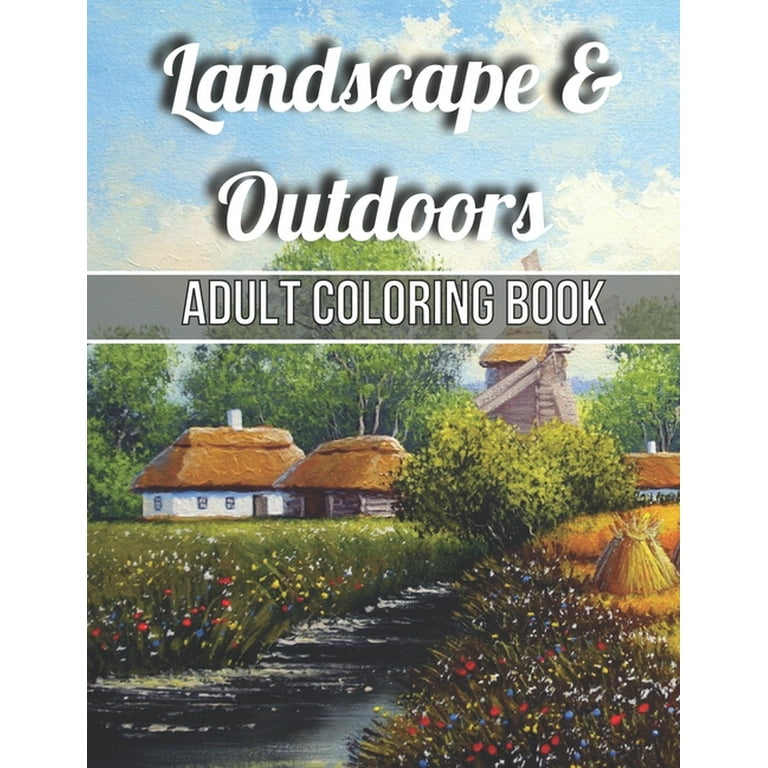 adult coloring pages outdoors