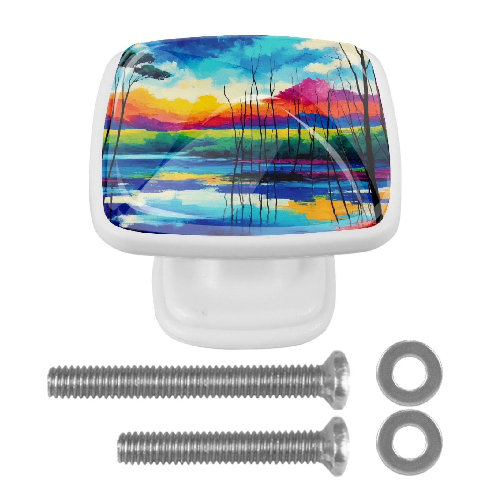 Landscape Painting Cabinets Door and Drawers Knobs Pulls,Furniture ...