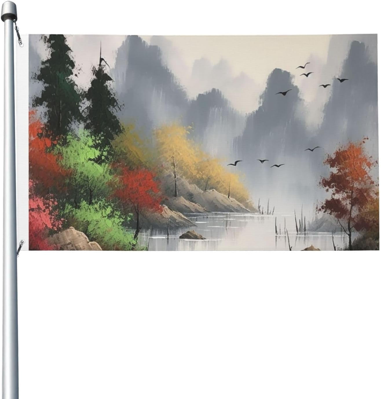 Landscape Painting Flag 3x5 ft Flags for Outside Funny Banner Garden ...