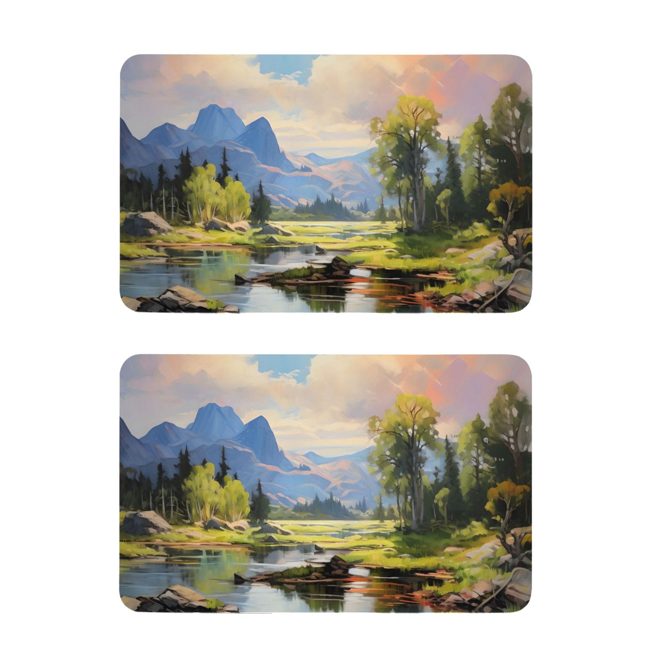 Landscape Painting Fridge Magnetic Sticker Refrigerator Magnets Kitchen ...