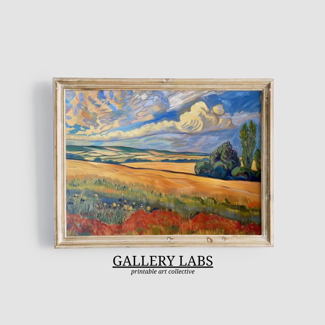 Landscape Painting • Summer Wall Art • Farmhouse Decor • Abstract Print ...