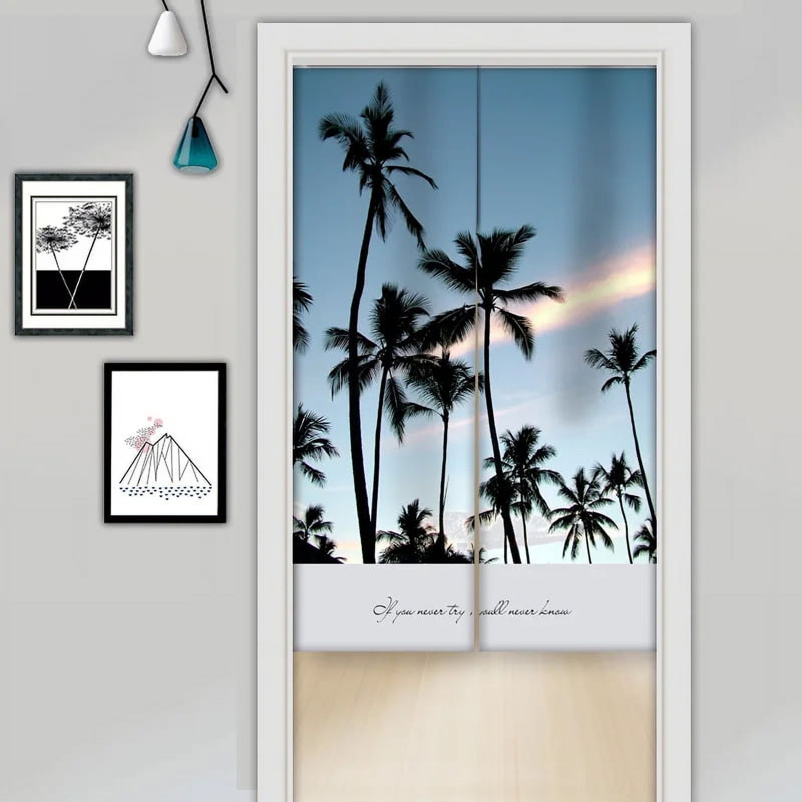 Landscape Plants Door Curtain Nordic Ins Partition Kitchen Porch ...