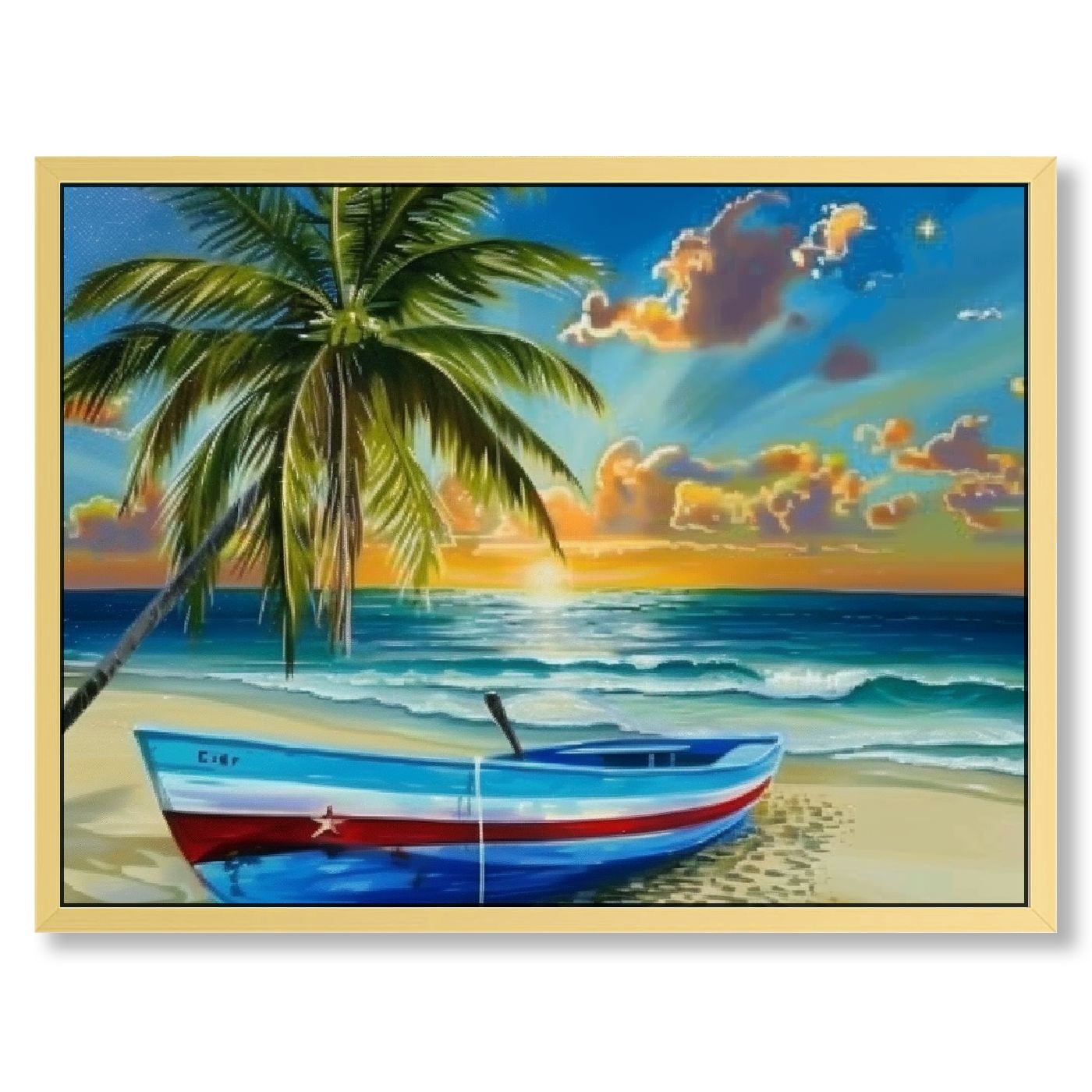 Landscape Poster - Beautiful Scenery in Tropical Coast Modern Canvas ...
