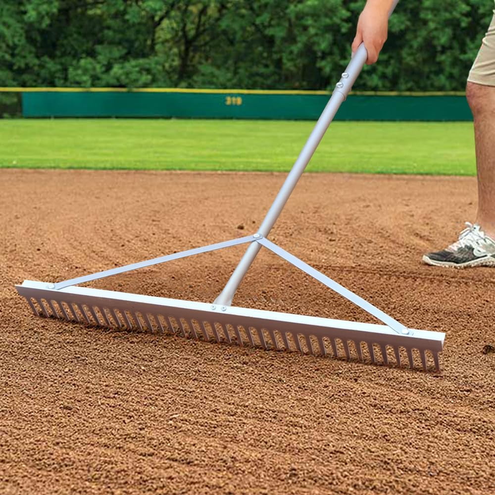 Landscape Rake 36'', Aluminum Rakes with Lightweight '' Handle ...