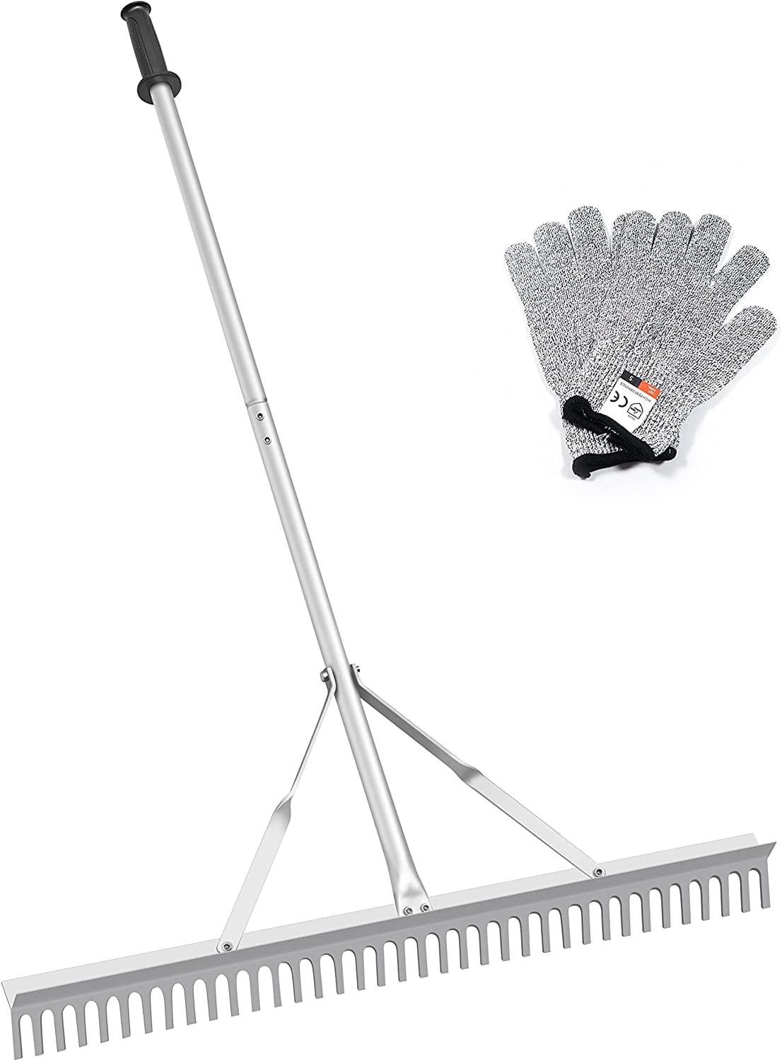 Landscape Rake 36 Inch Head, Leaf Rakes for Lawns with 67 Inch Handle ...