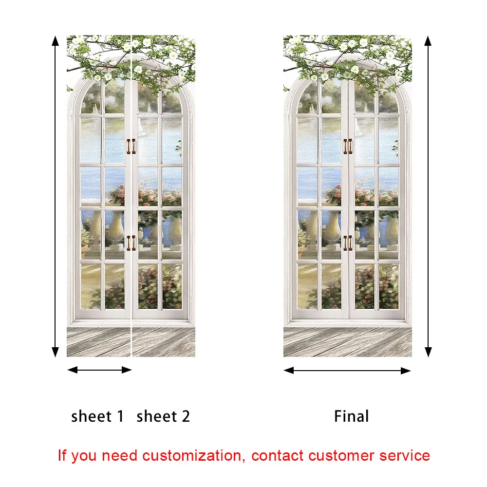 Landscape Scenery Door Sticker Self Adhesive Waterproof PVC Forest ...