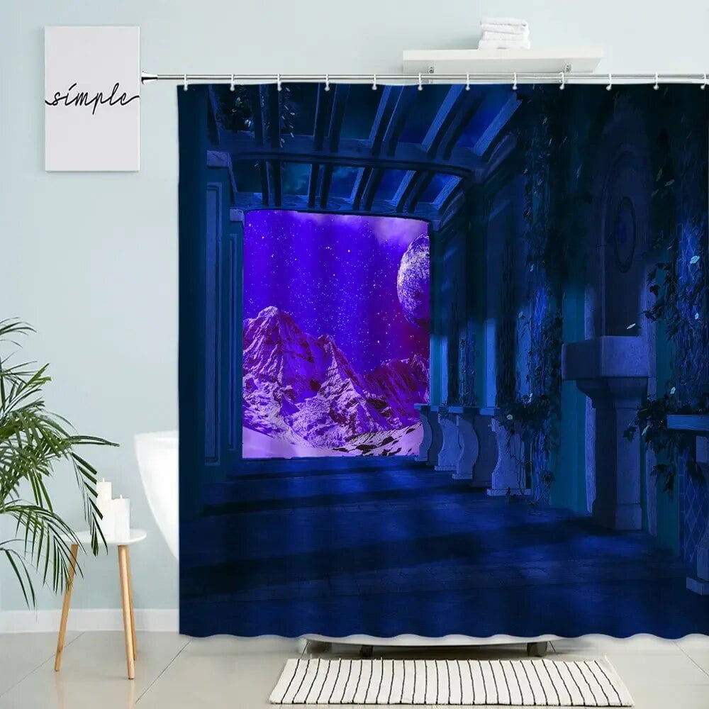 Landscape Scenery Shower Curtain Japan Mount Fuji Lake Natural Bathroom ...