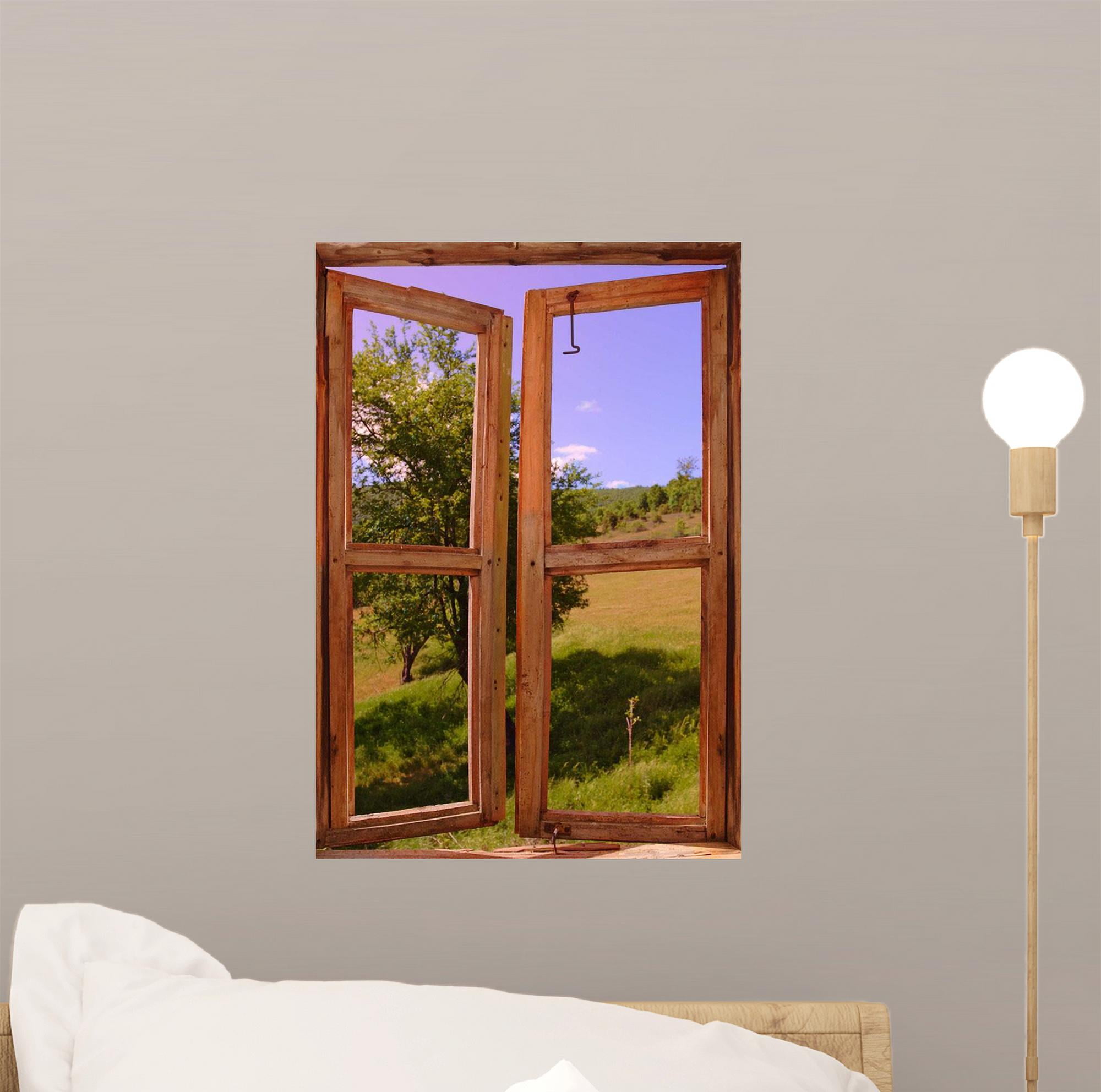 Landscape Seen through Window Wall Mural Decal Sticker, Wallmonkeys ...
