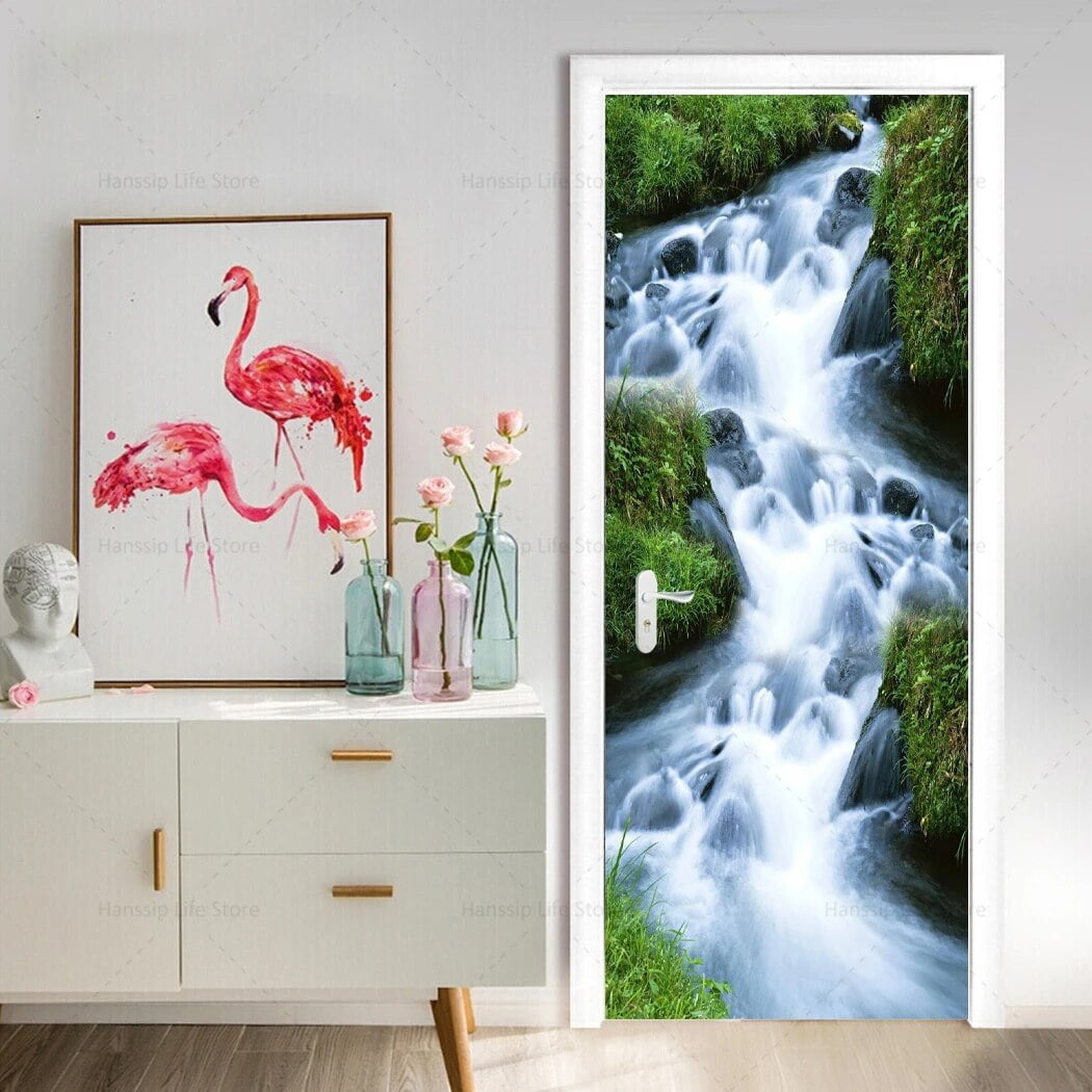 Landscape Series 3D Door Sticker Full Door Wrap Mural Cover Removable ...