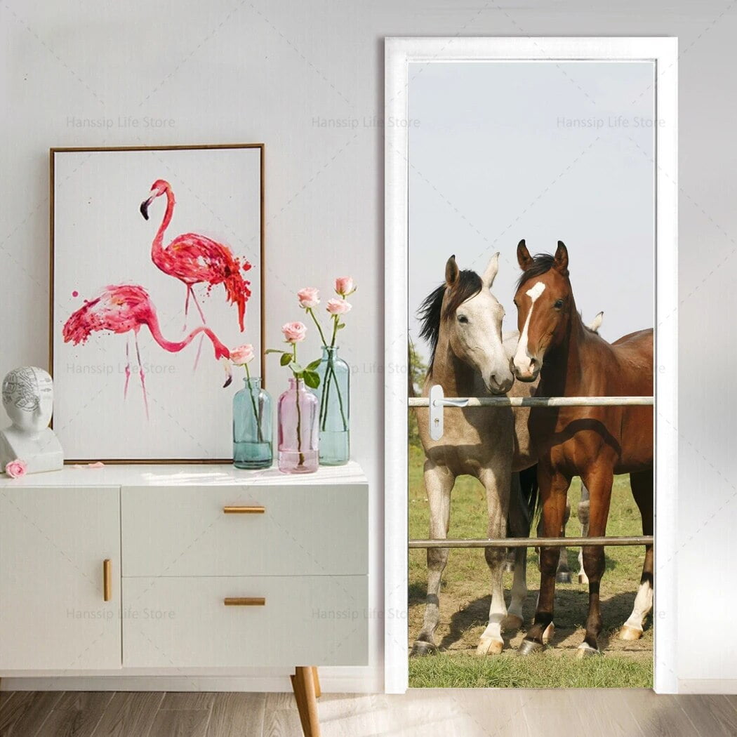 Landscape Series 3D Door Sticker Full Door Wrap Mural Cover Removable ...