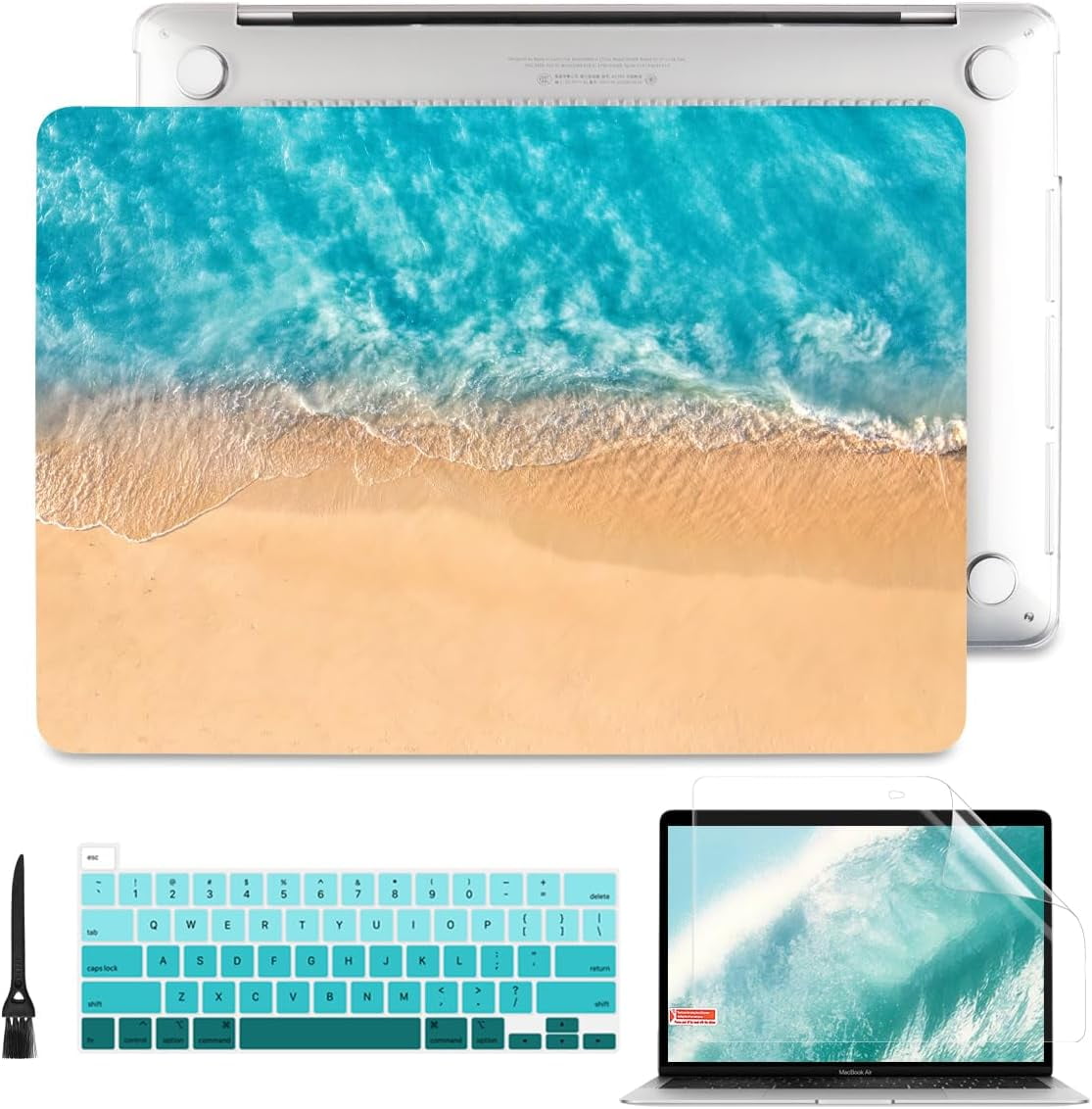 Landscape Series Hard Shell Case with Keyboard Cover & Screen Protector for New MacBook Pro 13 ...