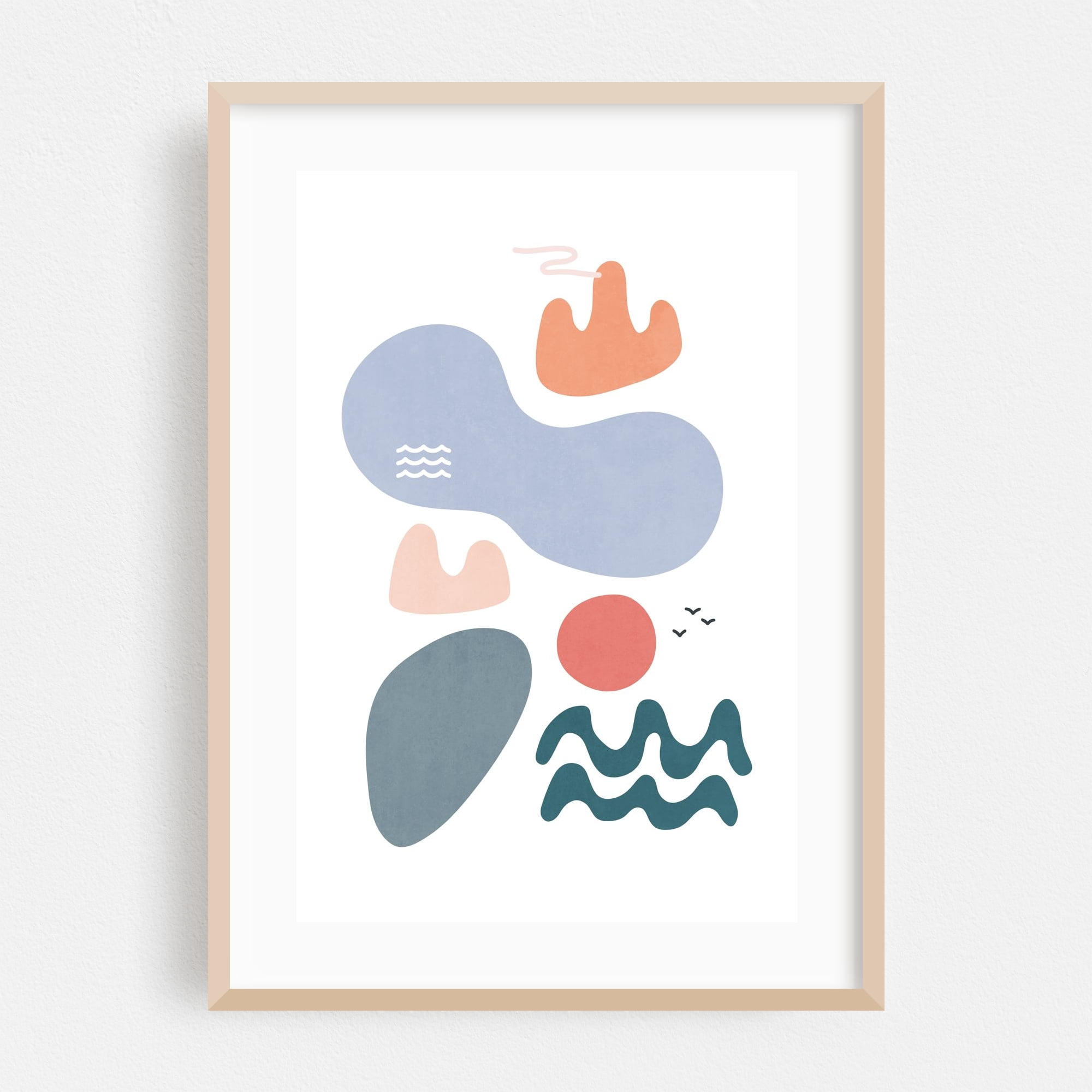 Landscape Shapes 38 - Illustration Abstract Geometric Minimalist Modern ...
