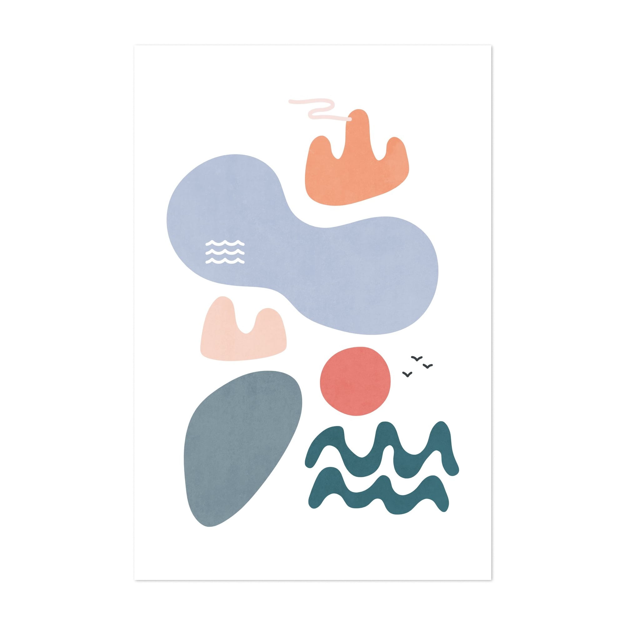Landscape Shapes 38 - Illustration Abstract Geometric Minimalist Modern ...