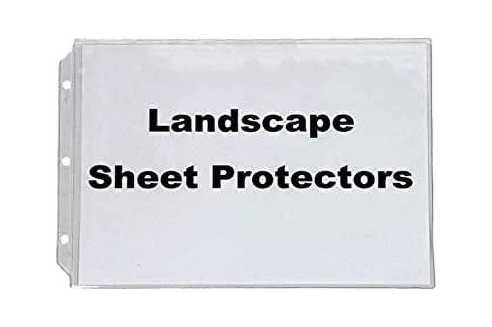 Landscape Sheet Protectors, for Standard Size Paper, 10 In a Set ...