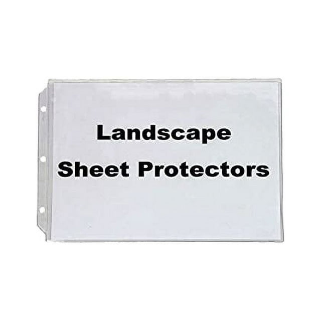 Landscape Sheet Protectors, for Standard Size Paper, 10 In a Set ...