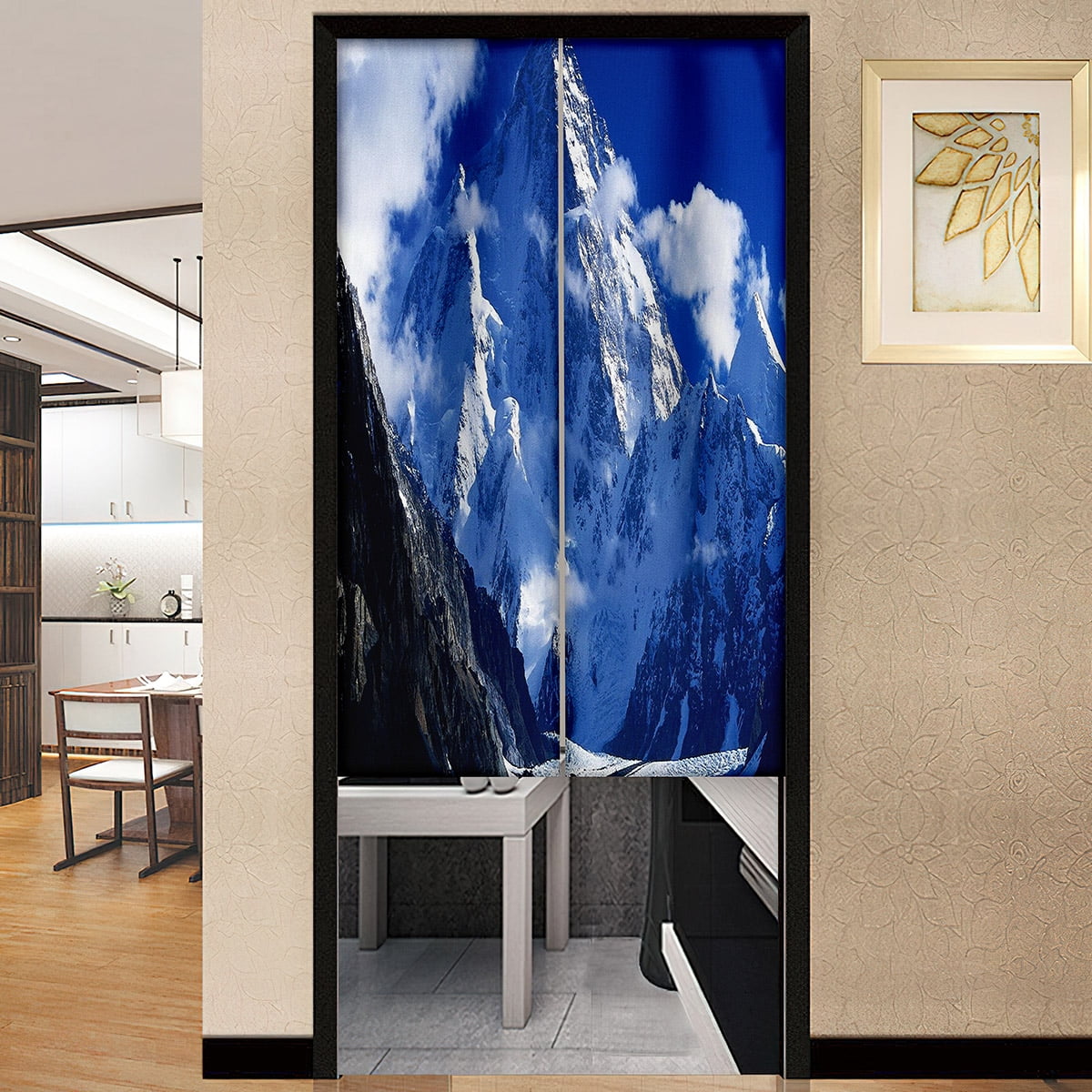 Landscape Snow Mountain Door Curtains Partition Home Entrance Hanging ...