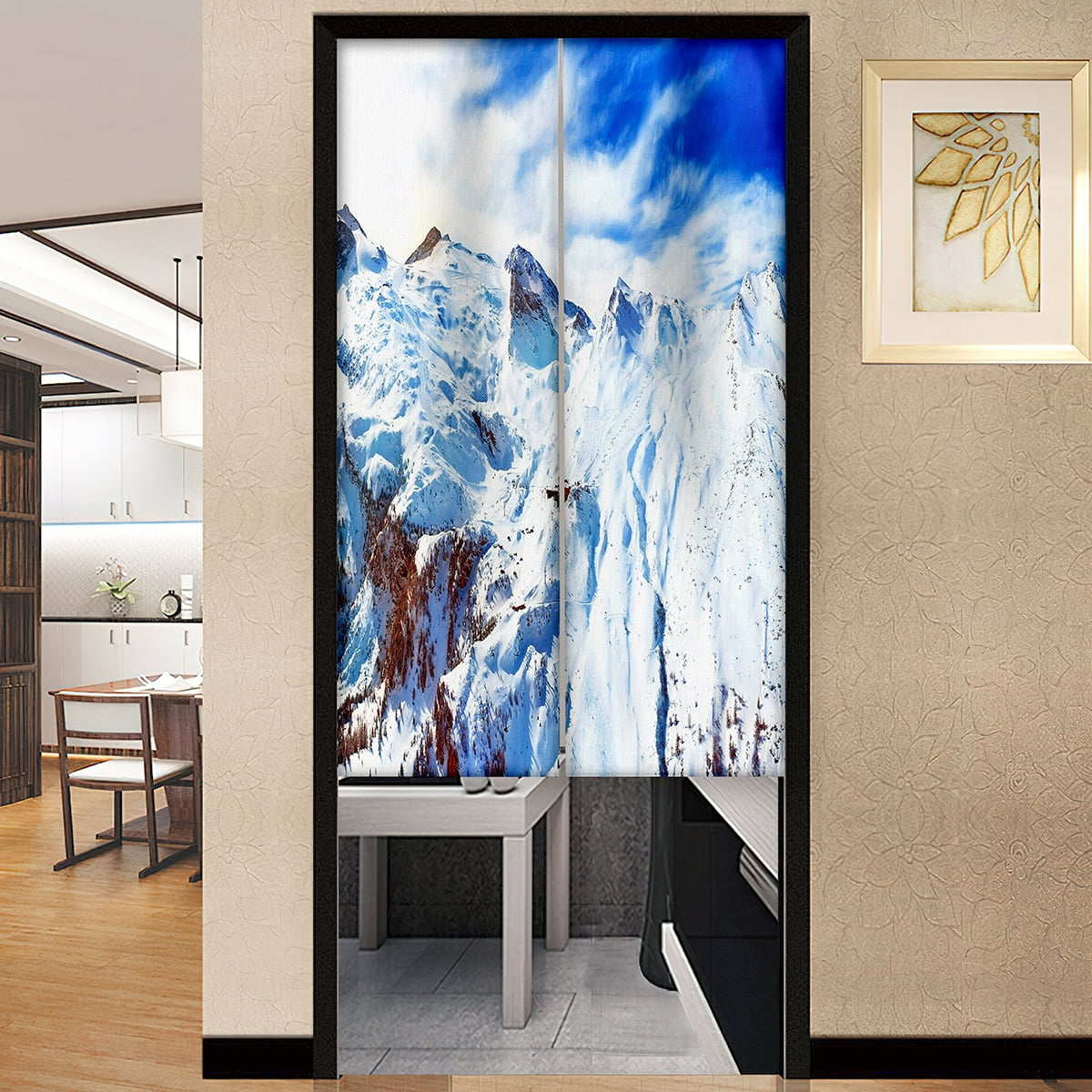 Landscape Snow Mountain Door Curtains Partition Home Entrance Hanging ...