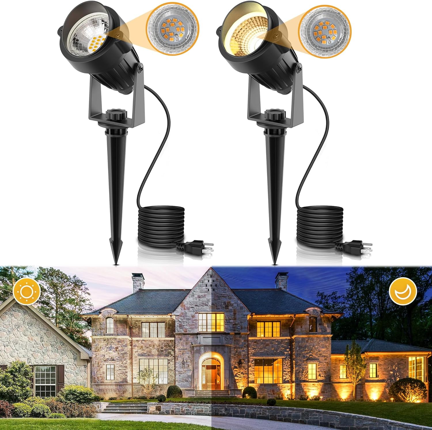 Landscape Spot Lights Outdoor, 5W Dusk to Dawn Outdoor Lighting, LED ...