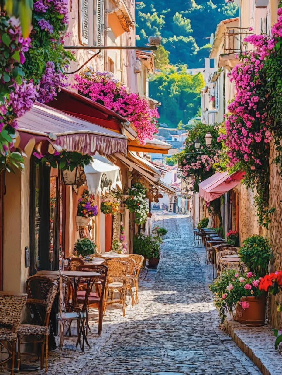 Landscape Stamped Cross Stitch Kits - Street Scenery Counted Cross ...