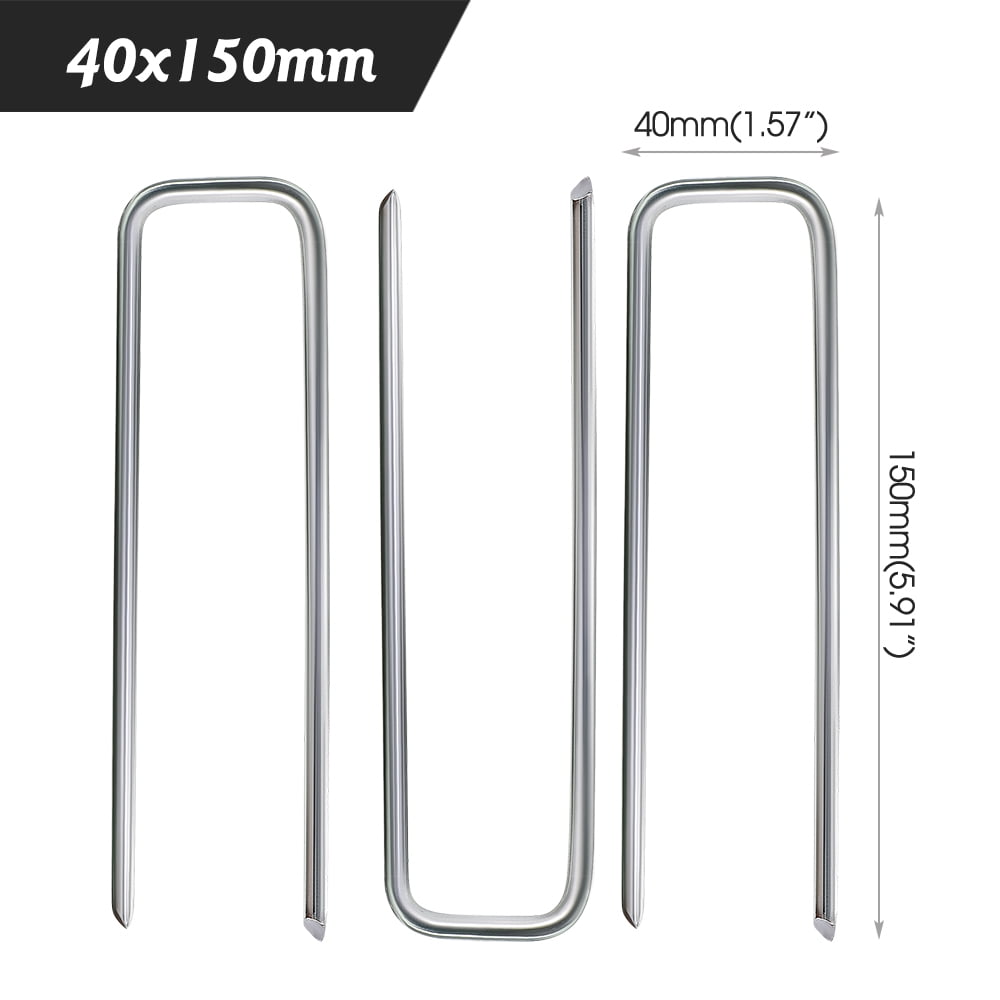 Landscape Staples 10-30cm Gauge Stake Galvanized Garden Staple U-Shaped ...
