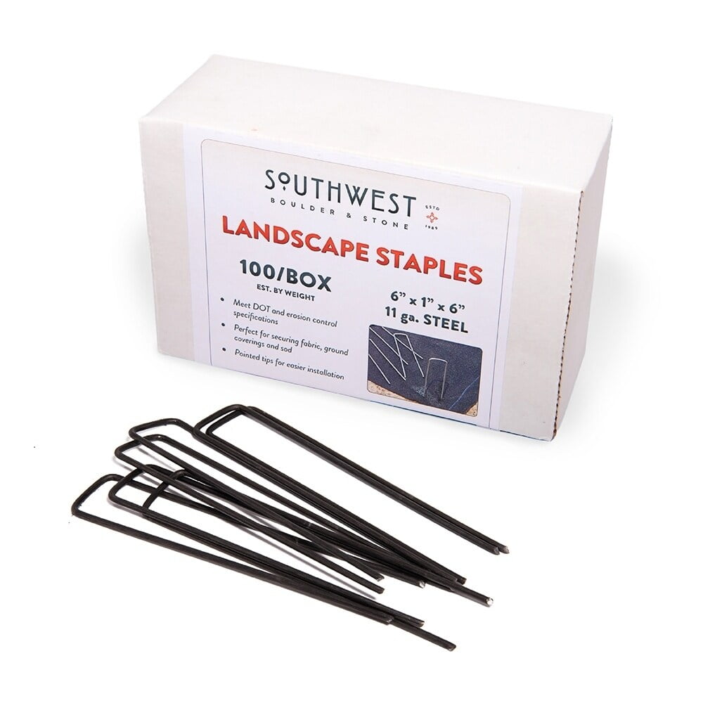 Landscape Staples 100-Pack | 6-Inch, Heavy Duty Steel Garden Stakes ...