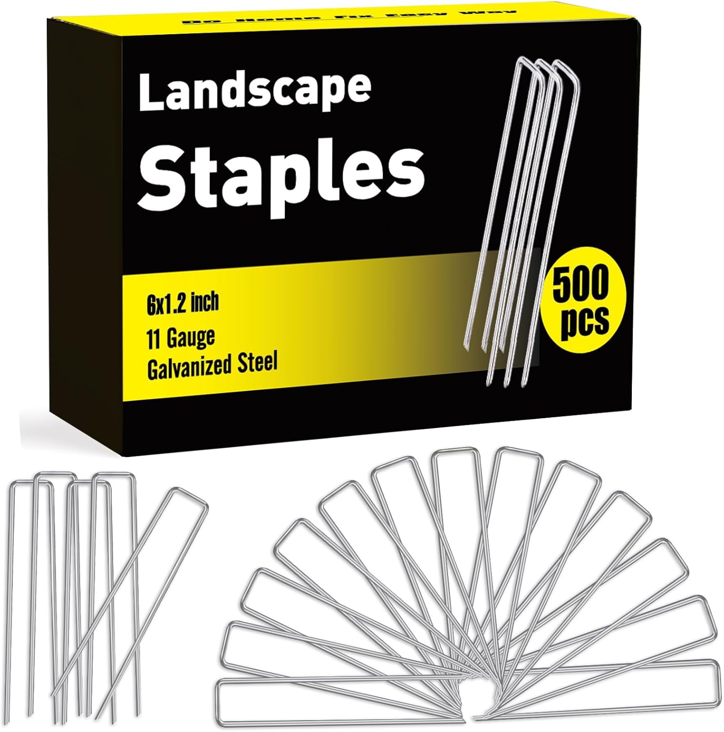 Landscape Staples, Garden Staples Galvanized Landscaping Fabric SOD ...