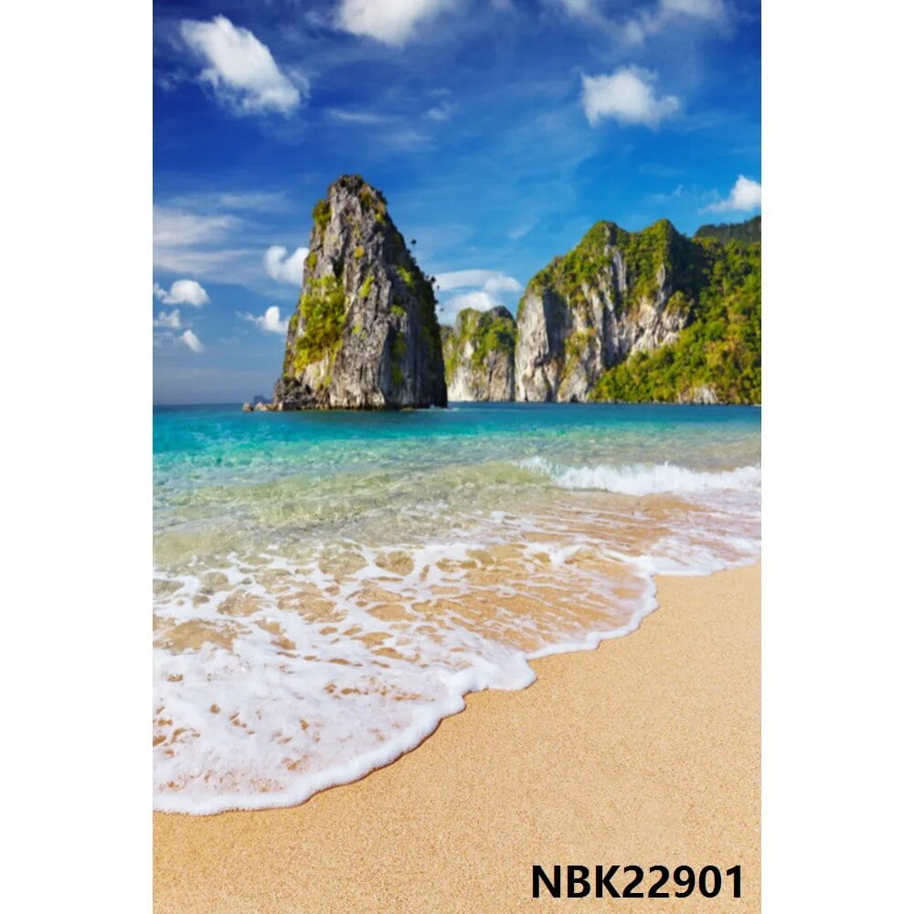 Landscape Summer Seaside Banner Poster Portrait Scene Photographic ...