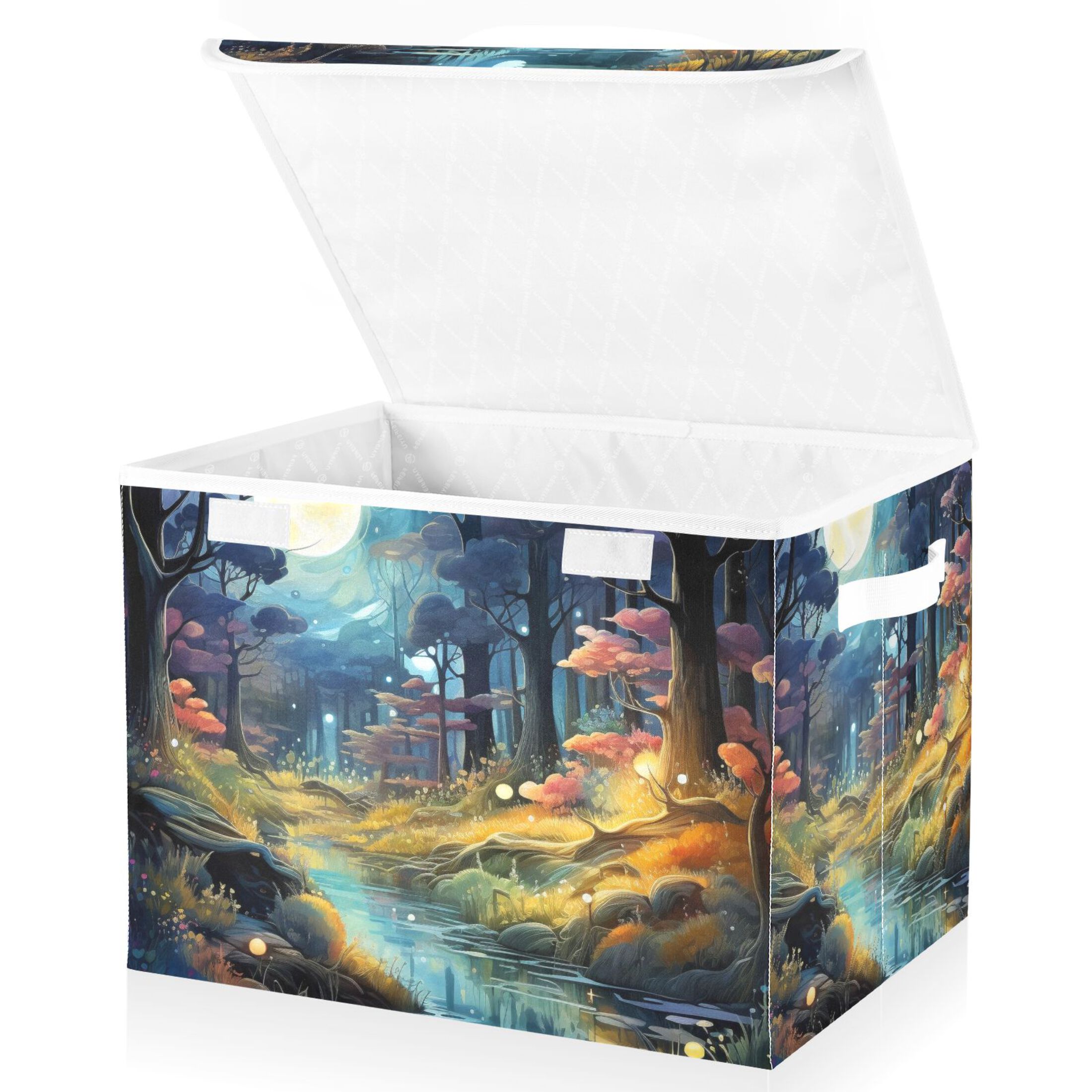 Landscape Sunset Magic Large Lidded Bin Foldable Storage Baskets Boxes ...