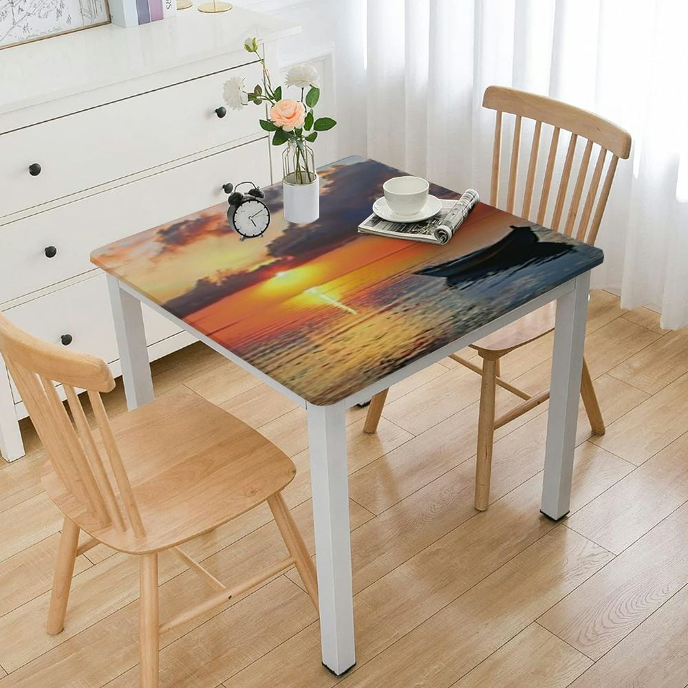 Landscape Tablecloth, Sun Rising Over Ocean on Seascape Photo Majestic ...