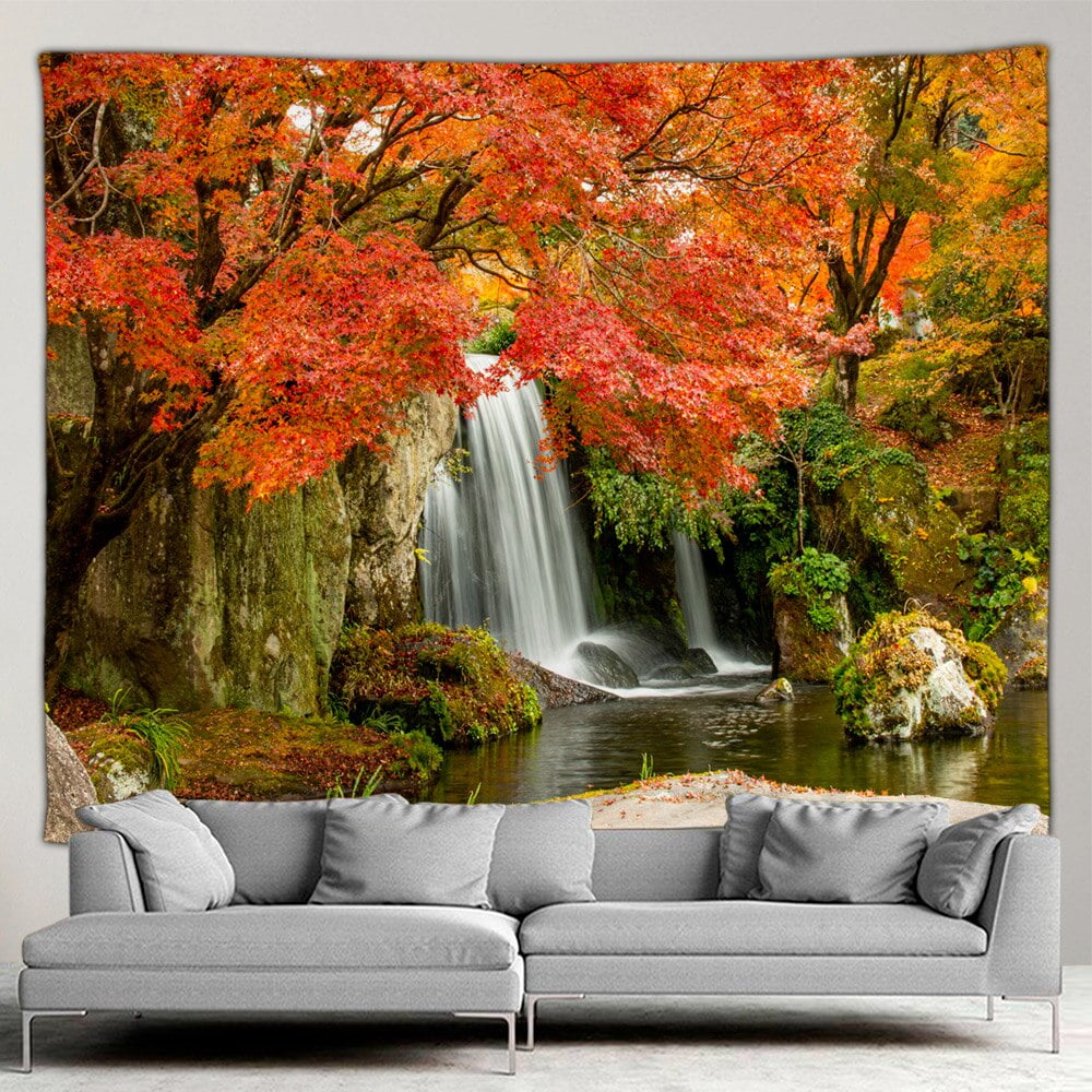 Landscape Tapestry Outdoor Garden Poster Nature Plants Flowers ...