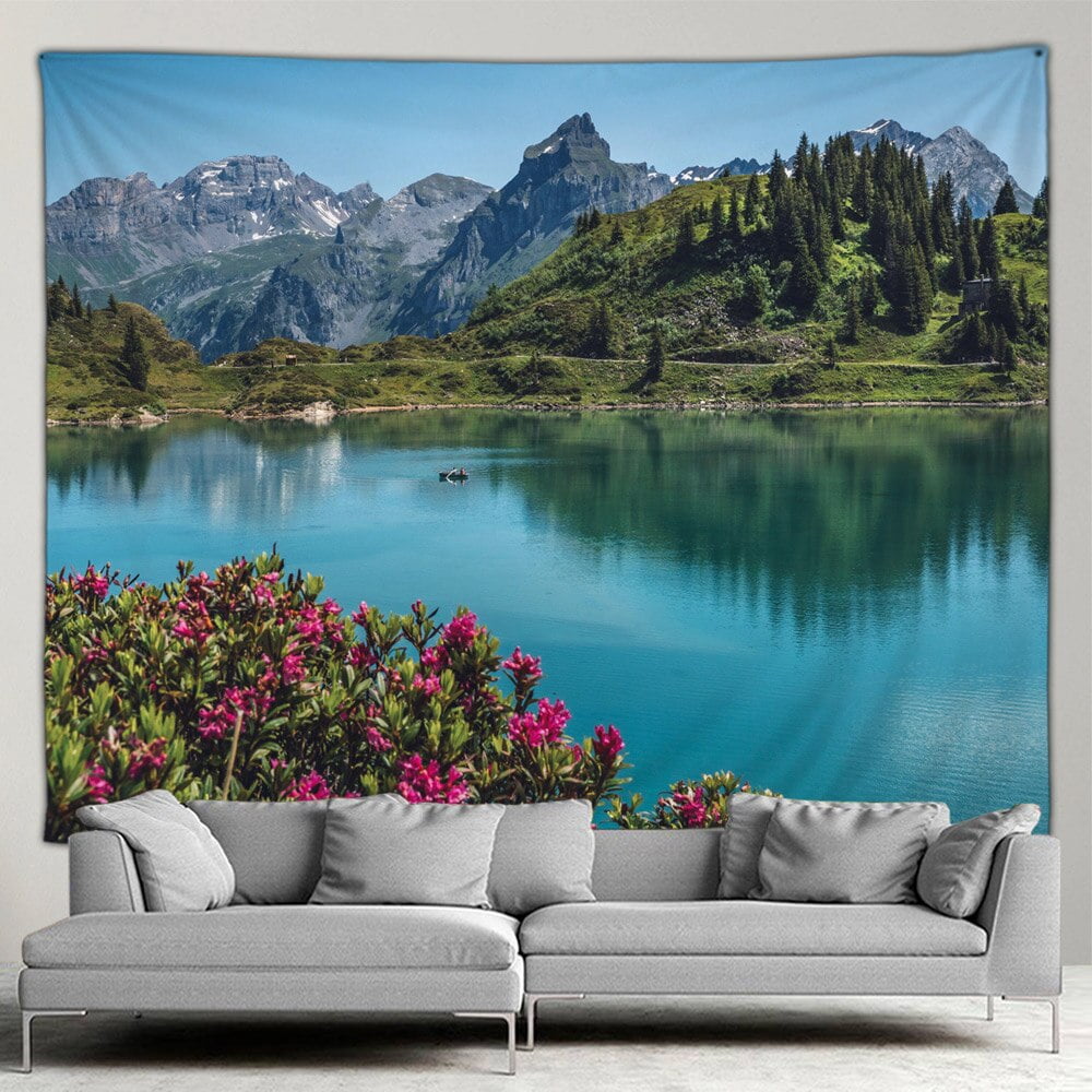 Landscape Tapestry Outdoor Garden Poster Nature Plants Flowers ...