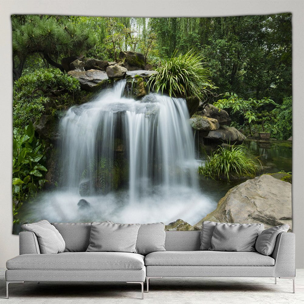 Landscape Tapestry Outdoor Garden Poster Nature Plants Flowers ...
