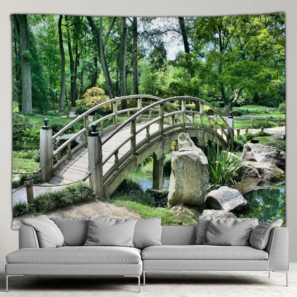 Landscape Tapestry Outdoor Garden Poster Nature Plants Flowers ...