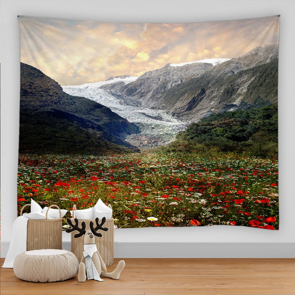 Landscape Tapestry Wall Hanging Psychedelic Forest Mandala Tapestries ...